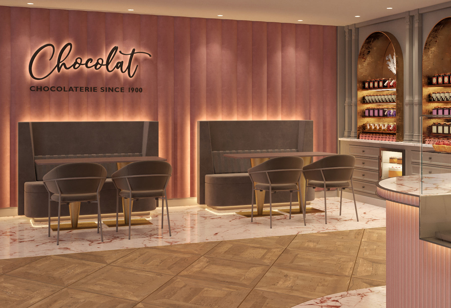 Chocolaterie — New York, Boston, Atlanta – KITZIG INTERIOR DESIGN GmbH